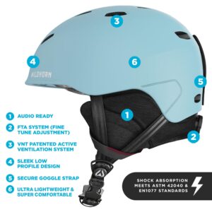 Wildhorn Drift Snowboard Helmet, Ski Helmet Women Men & Youth - US Ski Team Official Supplier - 13 Adjustable Vents, Lightweight Premium Construction Snowboarding Helmet