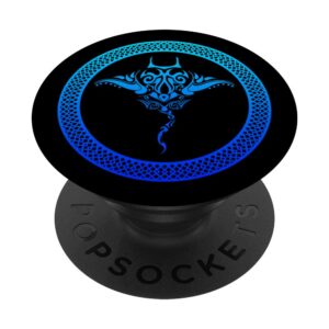 stingray polynesian tribal design for stingray lovers popsockets swappable popgrip