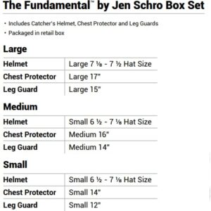 EASTON JEN SCHRO THE FUNDAMENTAL Catcher's Equipment Box Set Kit, Medium, Black