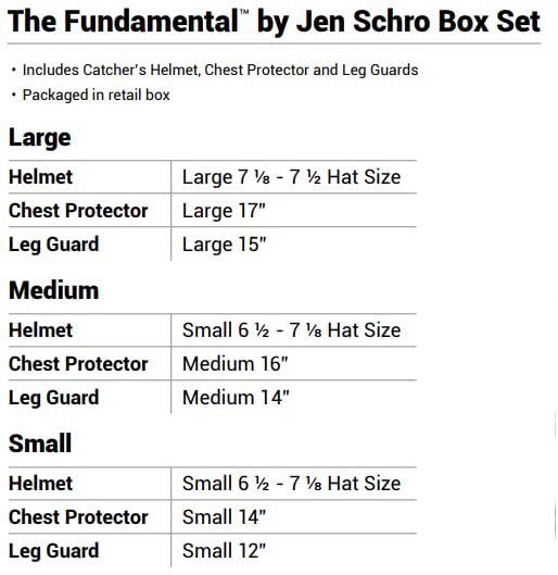 EASTON JEN SCHRO THE FUNDAMENTAL Catcher's Equipment Box Set Kit, Medium, Black