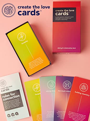 Create The Love Cards: Dating and Relationship Conversation Starters. This Couples Card Game Improves Date Night, Deepens Intimacy and Strengthens Communication.