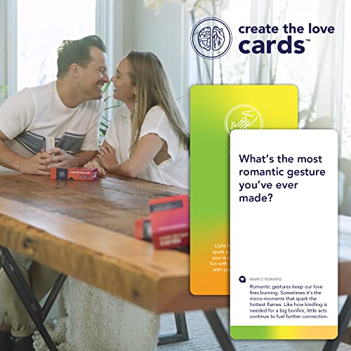 Create The Love Cards: Dating and Relationship Conversation Starters. This Couples Card Game Improves Date Night, Deepens Intimacy and Strengthens Communication.