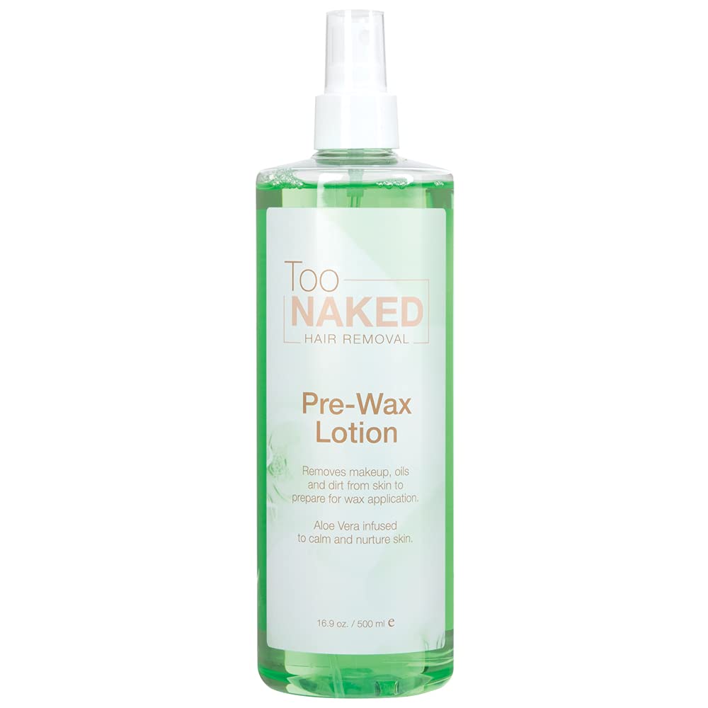 Too Naked Pre-Wax Lotion, Aloe Vera Infused, Removes Makeup, Oil and Dirt size 16.9 Ounces