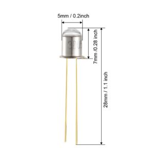 uxcell 5pcs Photosensitive Diode Photodiodes Light Sensitive Sensors,5mm Round Head Receiver Diode