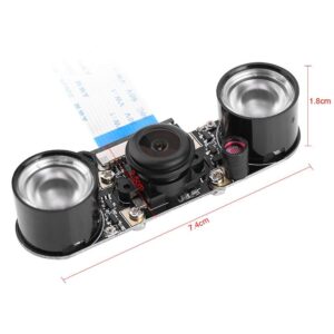 Wide Angle Fish-Eye Lens Camera Module,Camera Module for Raspberry Pi 3/2/B Adjustable-Wide Angle Camera Module,1080p Mobile Phone Accessories Raspberry Pi 4 Camera