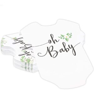 Sparkle and Bash 50 Pack Girl Baby Shower Prediction and Advice Cards for Parents to Be, Floral Themed Party Games (5 x 7 In)