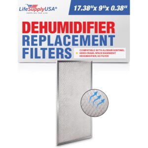 lifesupplyusa filter replacement compatible with alorair sentinel hd55 crawl space basement dehumidifier, g3 filter