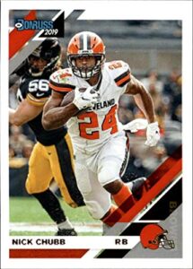 2019 donruss football #66 nick chubb cleveland browns official nfl trading card from panini america