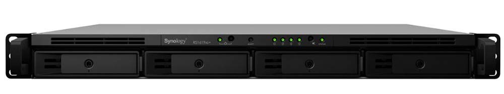 Synology RackStation RS1619xs+ iSCSI NAS Server with Intel Xeon 2.2GHz CPU, 16GB Memory, 1TB SSD and 8TB HDD, Rail Kit, DSM Operating System