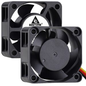 gdstime 40mm fan, 12v 3pin fan, 40mm x 40mm x 20mm 4020 brushless cpu cooler (2-pack)