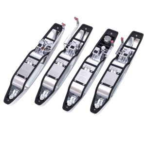 Exterior Chrome Door Handle Set of 4 - Compatible with Chevy, Cadillac & GMC Vehicles - 2007-2014 Silverado, Tahoe, Escalade, Sierra, Yukon, Avalanche - Replaces 15915659, 22738721, 22738722