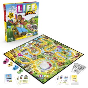 Hasbro Gaming The Game of Life Junior Board Game for Kids Ages 5 and Up,Game for 2-4 Players