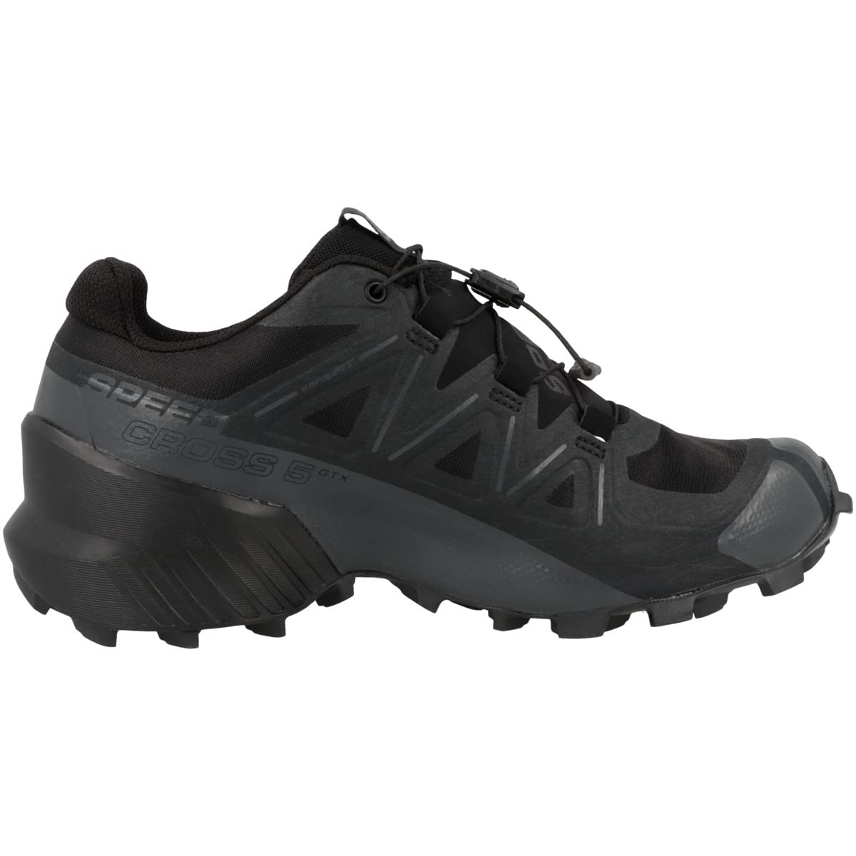 Salomon Speedcross 5 Gore-tex Trail Running Shoes for Women, Black/Black/Phantom, 5