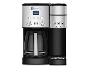 cuisinart ss-15 maker coffee center 12-cup coffeemaker and single-serve brewer, silver (renewed)