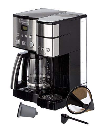 Cuisinart SS-15 Maker Coffee Center 12-Cup Coffeemaker and Single-Serve Brewer, Silver (Renewed)