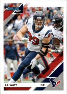 2019 donruss football #107 j.j. watt houston texans official nfl trading card from panini america