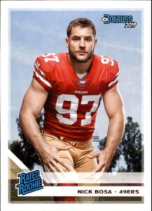 2019 donruss football #318 nick bosa san francisco 49ers rated rookies rookie card rc