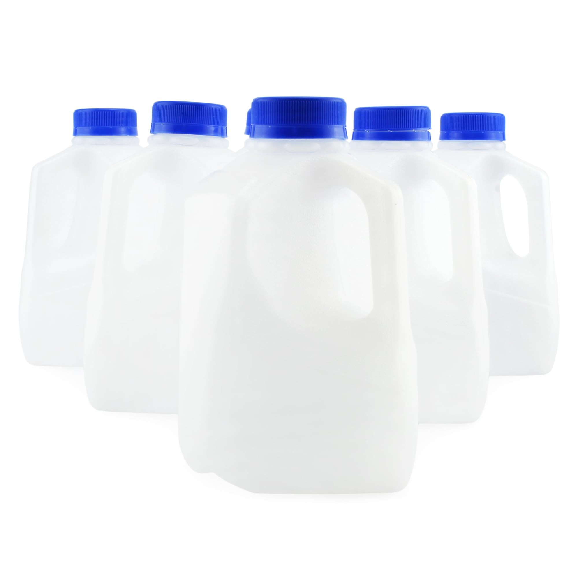 Cornucopia 32oz Plastic Jugs (6-Pack); 1-Quart / 32-Ounce Bottles with Caps for Juice, Water, Sports and Protein Drinks and Milk, BPA-Free