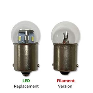 Aero-Lites #89#67#1155 Premium LED Miniature Bulb Direct Replacement | Voltage: 12V AC/DC | Bulb Base: BA15S | Replacement for #67, 69, 89, 9421777, 98, 1247, 441067-1, 97, 631, 89LL