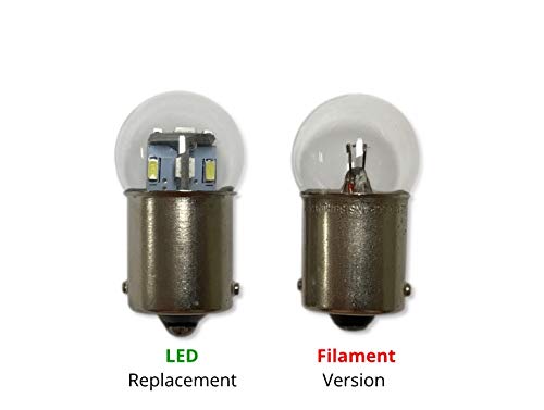 Aero-Lites #89#67#1155 Premium LED Miniature Bulb Direct Replacement | Voltage: 12V AC/DC | Bulb Base: BA15S | Replacement for #67, 69, 89, 9421777, 98, 1247, 441067-1, 97, 631, 89LL