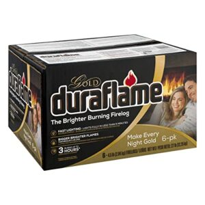 duraflame cowboy 252803 4.5 lbs gold fire log - pack of 6