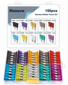 150pcs car automotive rv standard fuses - auto ato blade fuse assortment kit (2a 3a 5a 7.5a 10a 15a 20a 25a 30a 35a)