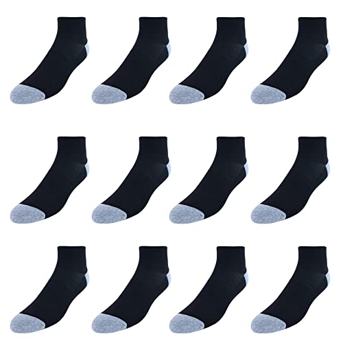 Hanes Men's X-Temp Lightweight Ankle Socks (Pack of 12 Pairs)