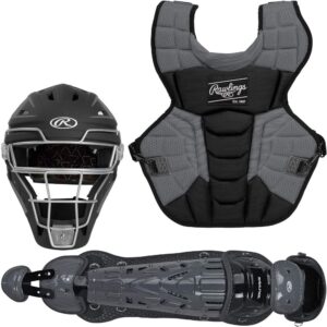 rawlings | velo 2.0 catcher's set | baseball | adult 15+ | black/graphite