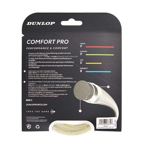 Dunlop Sports Comfort Pro Tennis String, 17G, 40' Set