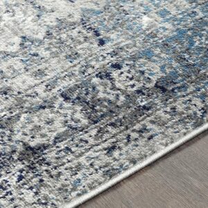 Livabliss Desta Vintage Oriental Area Rug,5'3" x 7'3",Blue/Grey