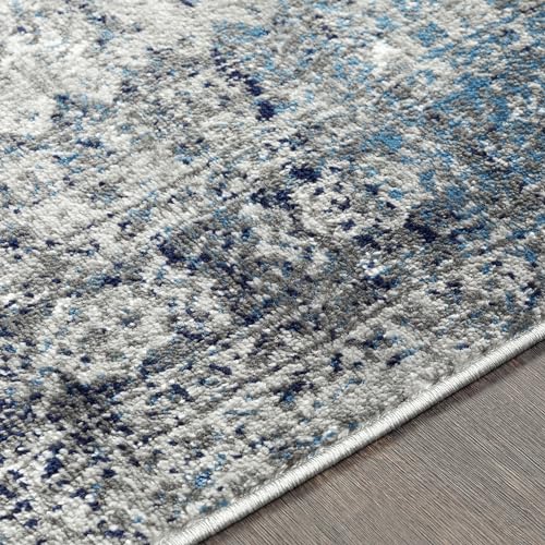 Livabliss Desta Vintage Oriental Area Rug,5'3" x 7'3",Blue/Grey