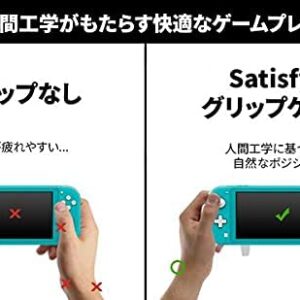 Satisfye - ZenGrip Go (Lite), Accessories Compatible with Nintendo Switch Lite - Comfortable & Ergonomic Grip, Joy Con & Switch Control. #1 Switch Accessories for Gamers Bonus: 2 Thumbsticks