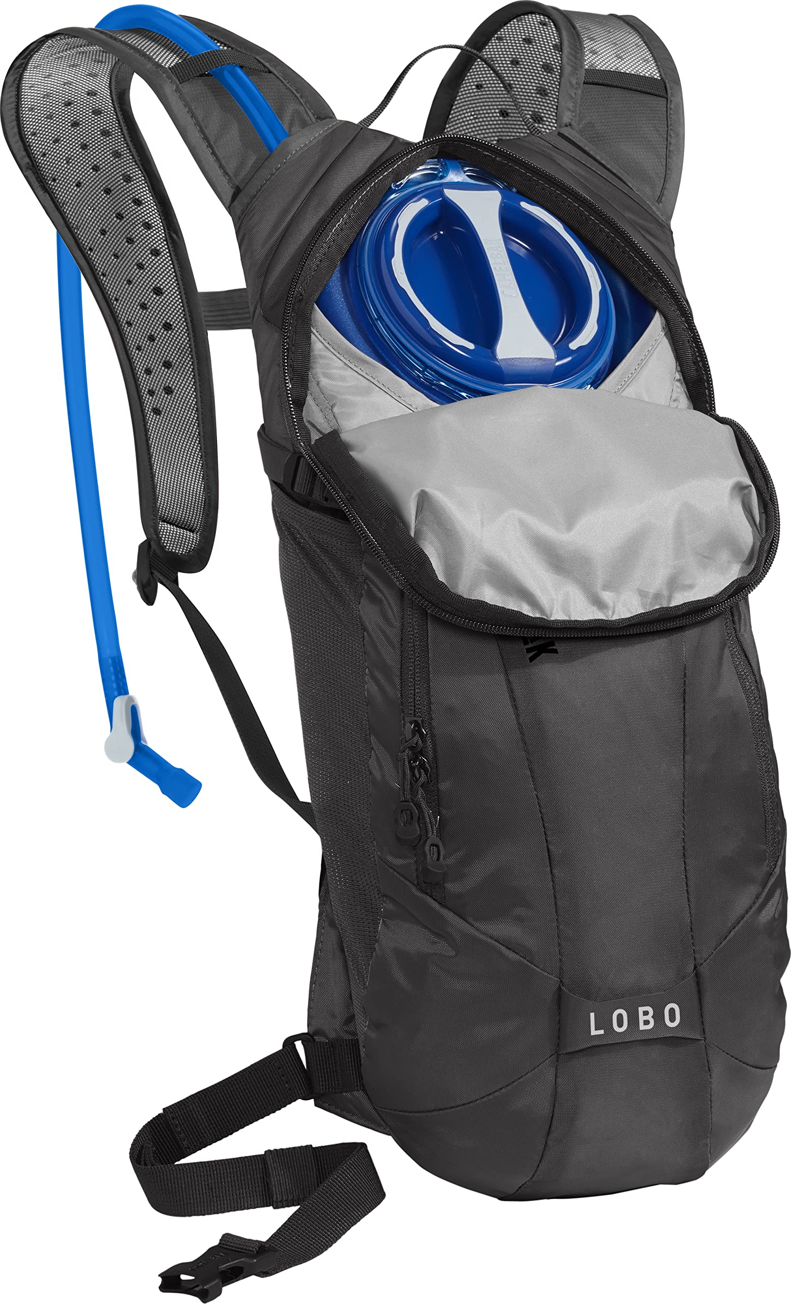 CamelBak Lobo Bike Hydration Backpack - Helmet Carry - Magnetic Tube Trap - 100oz - Black