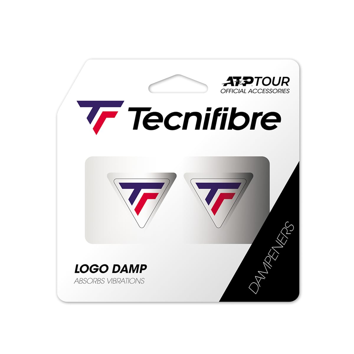 Tecnifibre LOGO DAMP Unisex Adults' Tennis Vibration Relief, Tricolour, Pack of 2