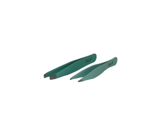 Cala Soft touch mint tweezer duo