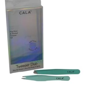 Cala Soft touch mint tweezer duo