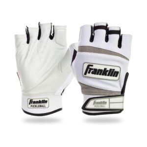 franklin sports pickleball gloves - men's + women's adult size pickleball gloves - right hand glove for pickleball + racquetball - pickleball gear + accessories - righty - white - adult extra small