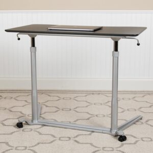 Flash Furniture Merritt Sit-Down, Stand-Up Black Computer Ergonomic Desk with 37.375"W Top (Adjustable Range 29" - 40.75")