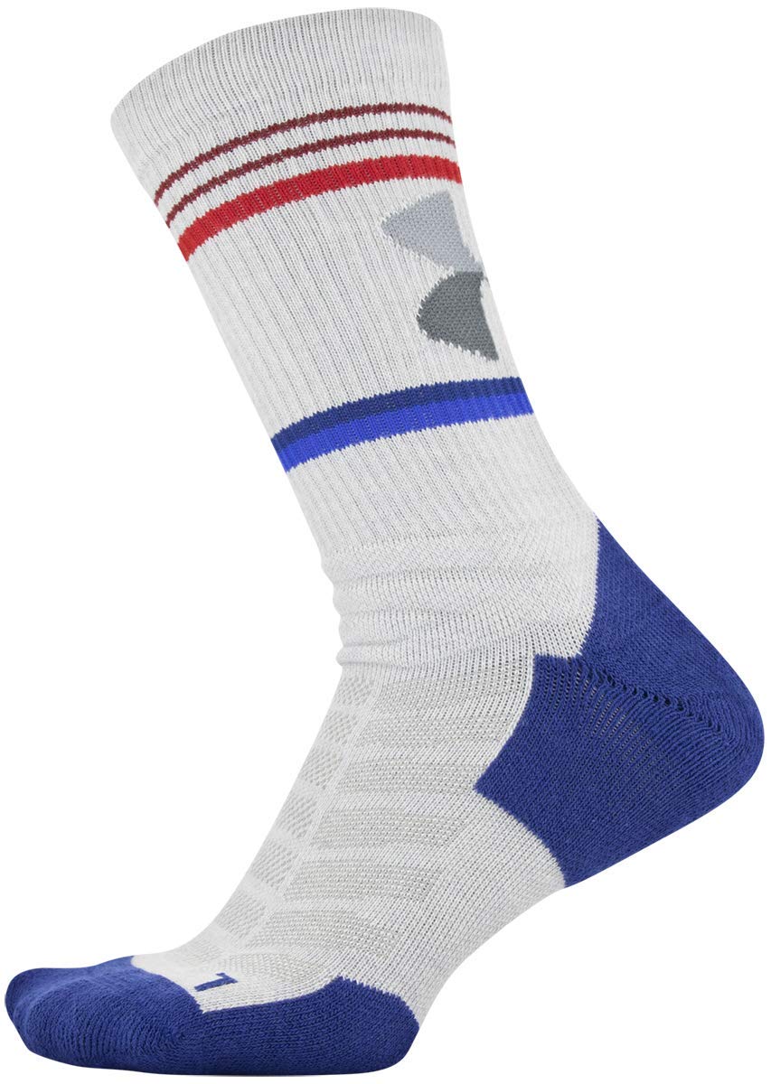 Under Armour Adult Training Novelty Crew Socks, 1-Pair , Halo Gray , Large