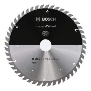 Bosch Professional Circular Saw Blade Standard (for Wood, 210 x 30 x 1.7 mm, 48 teeth; Accessories: Cordless Circular Saw)