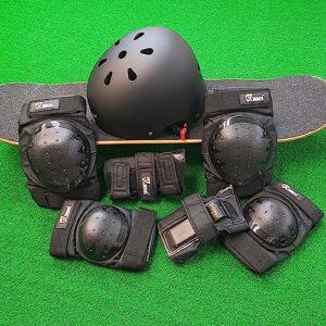 JBM Child & Adults Rider Series Protection Gear Set for Multi Sports Scooter, Skateboarding, Roller Skating, Protection for Beginner to Advanced, Helmet, Knee and Elbow Pads with Wrist Guards