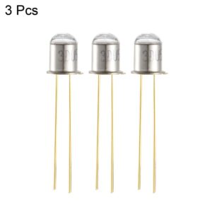 uxcell 3pcs Photosensitive Diode Photodiodes Light Sensitive Sensors,5mm Round Head Receiver Diode