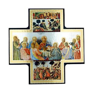 holy catholic icons | 14 styles | beautiful italian christian art | perfect housewarming gift | christian home goods (last supper cross (15x15cm))