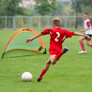 WIn SPORTS Foldable Pop Up Soccer Goal Pro 2 Portable Soccer Nets with Carrying Case and Training Cones,Practice in Backyard,School for Kids and Adults, Choose from 2.5', 4' Sizes