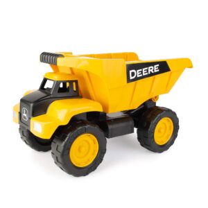 john deere big scoop dump truck toy with tilting dump bed - 15 inch - sandbox toys for outside- kids outdoor toys - ages 3 years and up