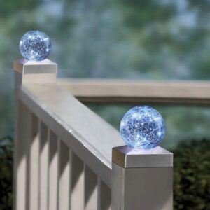 sunnypark solar post cap lights deck fence 4x4 outdoor lighting for garden, patio (cool white, 2 pack)