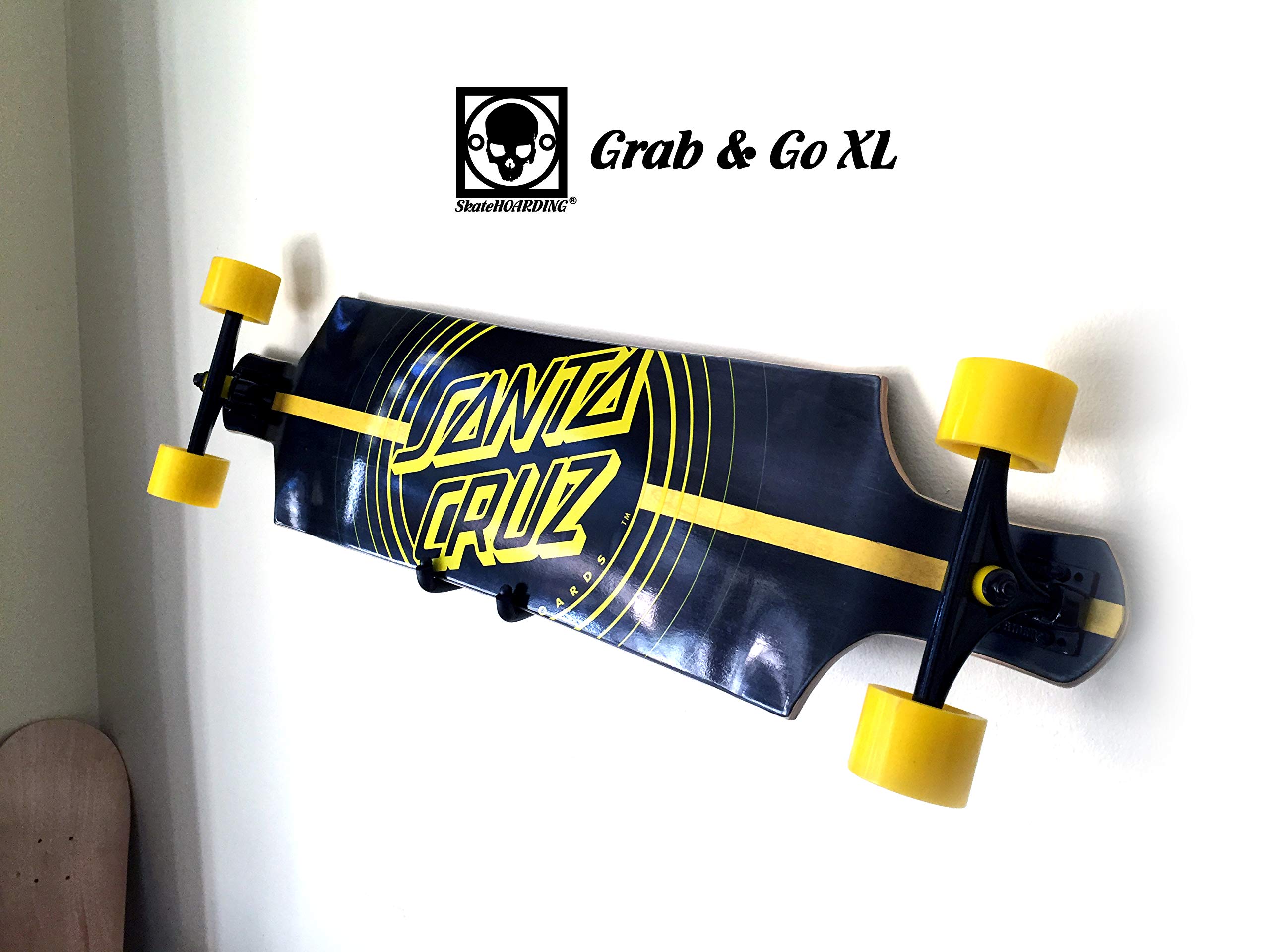 Grab & Go XL Horizontal Longboard Skateboard Wall Hanger Mount Rack