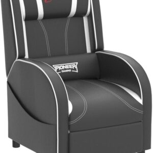 Devoko Massage Gaming Recliner Chair PU Leather Home Theater Seating Single Modern Living Room Sofa Recliners (Silver)