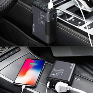 BESTEK 150W Power Inverter DC 12V to 110V AC Converter 4.2A Dual USB Car Plug Adapter Outlet Converter (Gray)