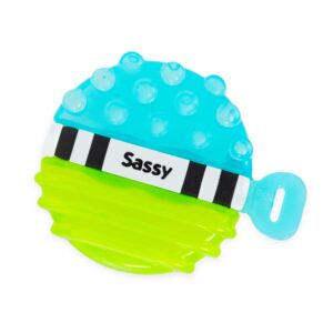 Sassy Teether with Soft Flexible Strap & Keeper Clip, Soothing Sensations